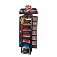 China Lithium Battery Pop Pos Display Demountable JMT Battery Display Rack Metal For Battery Store for sale
