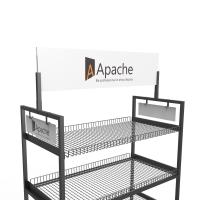 China Q235 Retail Wire Display Racks Metal Free Standing Wire Display Racks With Wheels for sale
