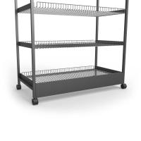 China Q235 Retail Wire Display Racks Metal Free Standing Wire Display Racks With Wheels for sale