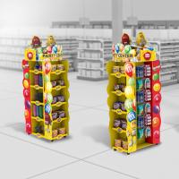 China Customized Point Of Sales Displays Candy Display Rack With Adjustable Trays for sale
