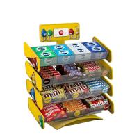 China Double Sided Candy Stand Display Metal Wire Display Racks With Adjustable Trays for sale