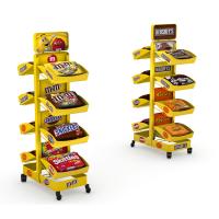 China Candy Point Of Sales Displays Store Snack Display Rack With Removable Metal Trays for sale
