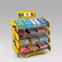 China Candy Point Of Sales Displays Store Snack Display Rack With Removable Metal Trays for sale