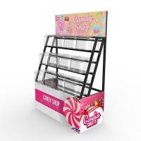 China Supermarket Point Of Sales Displays Candy Display Shelving Metal Custom Logo for sale