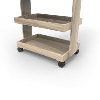 China Flexible Point Of Sales Displays Stores Wooden Wine Display Rack With Wheels for sale