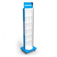 China Customized Spinning Pegboard Display Rack Phone Case Display Rack With Wheels for sale