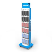 China Customized Spinning Pegboard Display Rack Phone Case Display Rack With Wheels for sale
