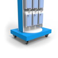 China Customized Spinning Pegboard Display Rack Phone Case Display Rack With Wheels for sale