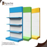 China Customized Pop Pos Display Standing Pegboard Metal Display Stands With Wheels for sale