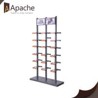 China Hardware Store Pegboard Display Rack With Led Lighting Header for sale
