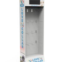 China Custom Cardboard Display Stands Peg Hook Display Rack For Pet Products for sale