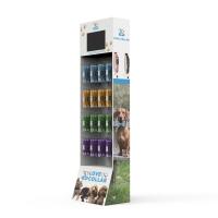 China Custom Cardboard Display Stands Peg Hook Display Rack For Pet Products for sale