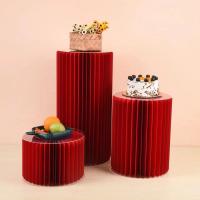 China Wedding Decorations Cake Dessert Display Stand Pedestal Honeycomb Cylinder Display Stand for sale