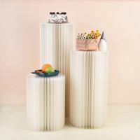 China Wedding Decorations Cake Dessert Display Stand Pedestal Honeycomb Cylinder Display Stand for sale