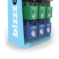 China Double Sided Display Stand PVC Pegboard Shop Product Display Stand for sale