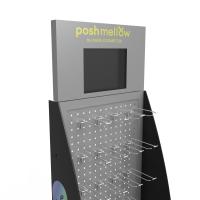 China Retail Store PVC Display Stand Glove Display Rack Pegboard Display Stand With LCD Screen for sale