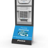 China Customizable Metal Display Stands Shopping Centre Display Stands Air Conditioning for sale