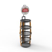 China Large Commercial Supermarket Metal Wire Layer Display Rack Customized For Beer for sale