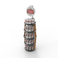China Large Commercial Supermarket Metal Wire Layer Display Rack Customized For Beer for sale