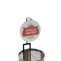 China Large Commercial Supermarket Metal Wire Layer Display Rack Customized For Beer for sale
