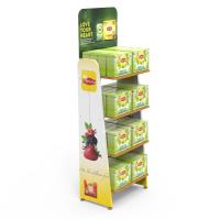 China Customized Wooden Laminated Display Rack For Commercial Supermarkets Display Tea Drinks for sale