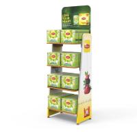 China Customized Wooden Laminated Display Rack For Commercial Supermarkets Display Tea Drinks for sale