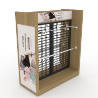China Customizable Metal Wood Mixed Material Floor Display Stand For Supermarkets And Shopping Malls for sale