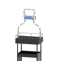 China Customizable Metal 4-Layer Laminated Whiskey Display Rack Suitable For Stores for sale