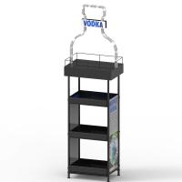 China Customizable Metal 4-Layer Laminated Whiskey Display Rack Suitable For Stores for sale