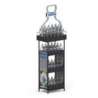 China Customizable Metal 4-Layer Laminated Whiskey Display Rack Suitable For Stores for sale