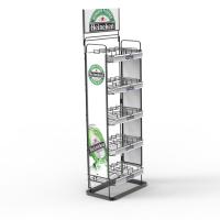 China Custom Beer Display Stand Sparkling Drinks Metal Display Stand For Liquor Store for sale