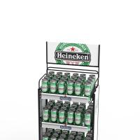 China Custom Beer Display Stand Sparkling Drinks Metal Display Stand For Liquor Store for sale