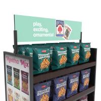China Sheet Shaped Snack Metal Display Rack For Supermarkets Food Packaging for sale