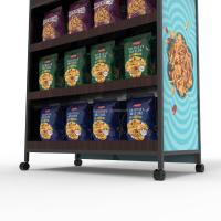 China Sheet Shaped Snack Metal Display Rack For Supermarkets Food Packaging for sale