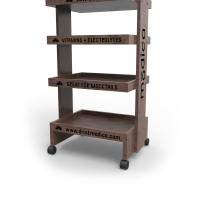 China Modern Wooden Display Stand Racks For Pharmacy Shop Displays for sale