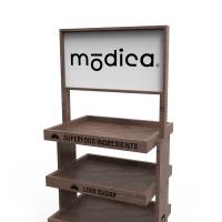 China Modern Wooden Display Stand Racks For Pharmacy Shop Displays for sale