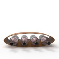China Displaying Wooden Wine Racks Countertop Wine Bottle Holder Stand for sale