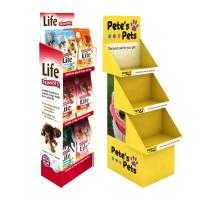 China Dog Cat Product Clean Toy Food Wood Half Pallet Floor Display Stand Pet Shop Display Rack for sale