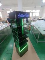 China Floor Mounted Top Acrylic Display Rack LED Display Stand For Electronic Products for sale