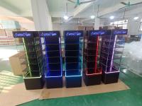 China Floor Mounted Top Acrylic Display Rack LED Display Stand For Electronic Products for sale