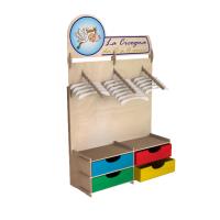 China Custom Plywood Display Rack For Clothing Stores, Clothing And Accessory Display for sale