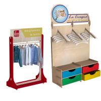 China Custom Plywood Display Rack For Clothing Stores, Clothing And Accessory Display for sale