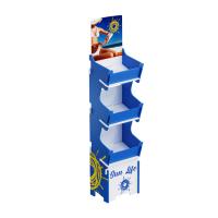 China Customizable Carton-Packed Floor Display Stand for Plywood Wood Skincare Products and Baby Sunscreen for Retail Stores for sale