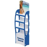 China Customizable Carton-Packed Floor Display Stand for Plywood Wood Skincare Products and Baby Sunscreen for Retail Stores for sale