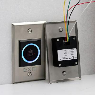 China Stainless Steel DC12V Infrared Sensor Door Switch with IP55/IP65 Protection for Hygienic No-Touch Exit Control for sale