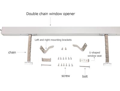 China Automatic Chain Window Opener with TUYA Wi-Fi Controller Rain Sensor for Skylight Roof Smart Home Chain Stroke Opener for sale