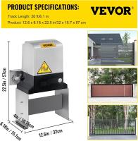 China 220V AC Electric Gate Opener with 600kg Max Gate Weight 12m/min Load Speed and IP55 Waterproof Sliding Gate Motor for Industrial Use for sale