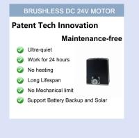 China DC24V Brushless Sliding Gate Motor with Obstacle Reversal Protection and 1000kg Max Gate Weight for sale