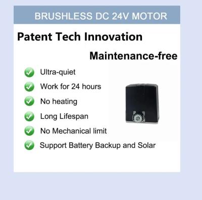 China DC24V Brushless Sliding Gate Motor with Obstacle Reversal Protection and 1000kg Max Gate Weight for sale