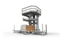 China Cold Stretch Film Wrapping Machine Top Hooding Vacuum / Mechanical Film Opening for sale